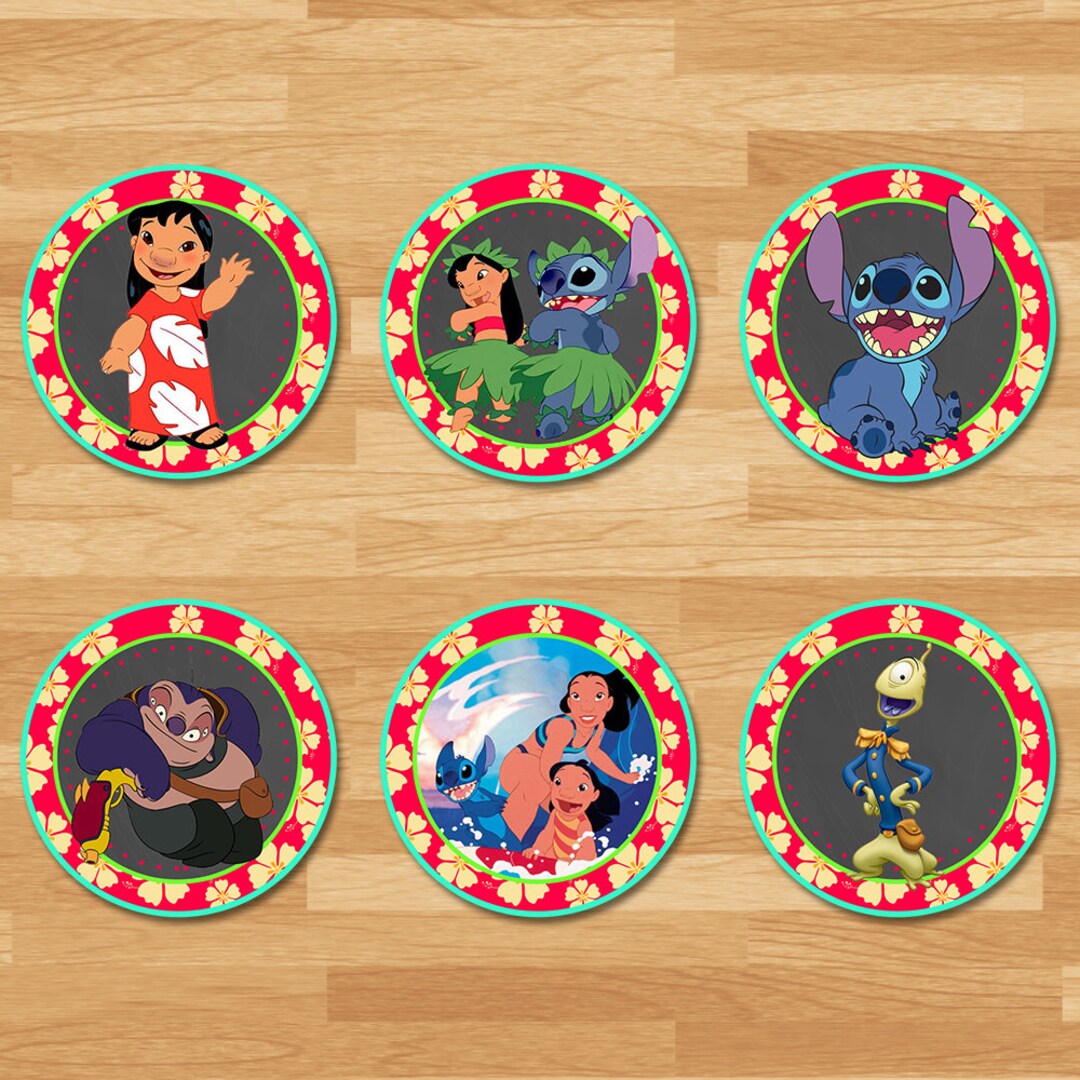 Lilo and Stitch Cupcake Toppers - Lilo and Stitch Stickers - Lilo and ...