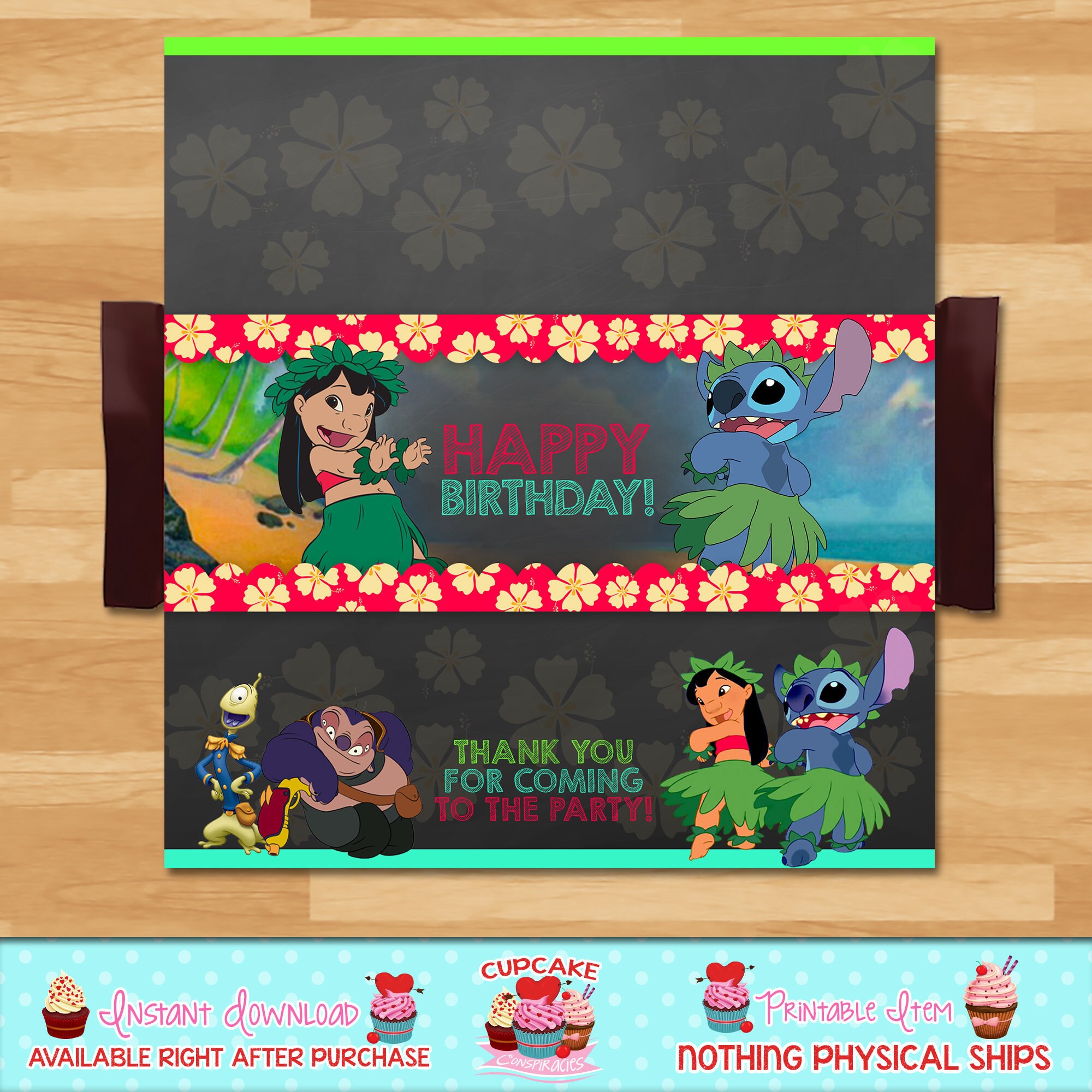 Lilo and Stitch Candy Bar Wrapper Lilo and Stitch Chocolate - Etsy