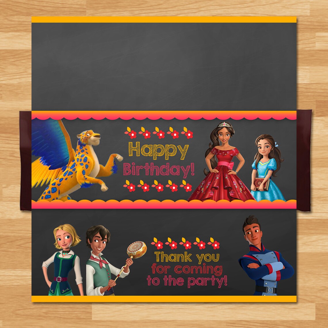 Elena of Avalor Candy Wrapper Chalkboard Elena Chocolate | Etsy