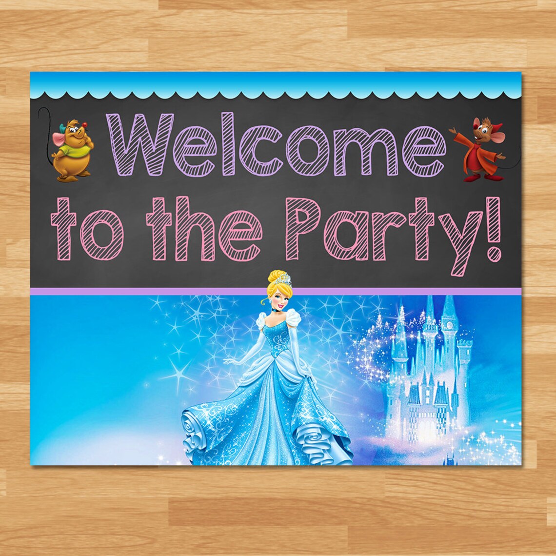 Cinderella Welcome Party Sign Chalkboard Cinderella - Etsy