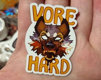 VORE HARD Sticker / Vinyl Sticker / Gore / Furry / Wolf / Maw - Etsy