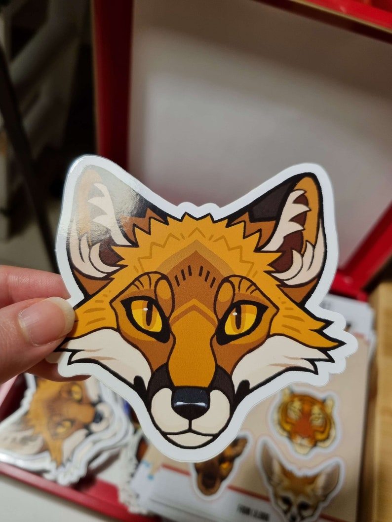 Fox Vinyl Sticker / Matte / Glossy / Furry - Etsy
