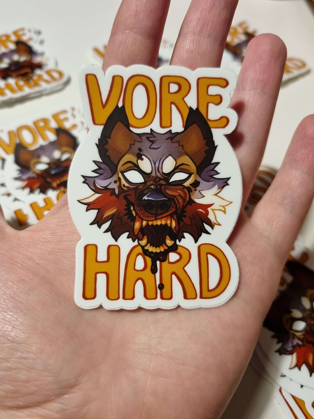 VORE HARD Sticker / Vinyl Sticker / Gore / Furry / Wolf / Maw - Etsy