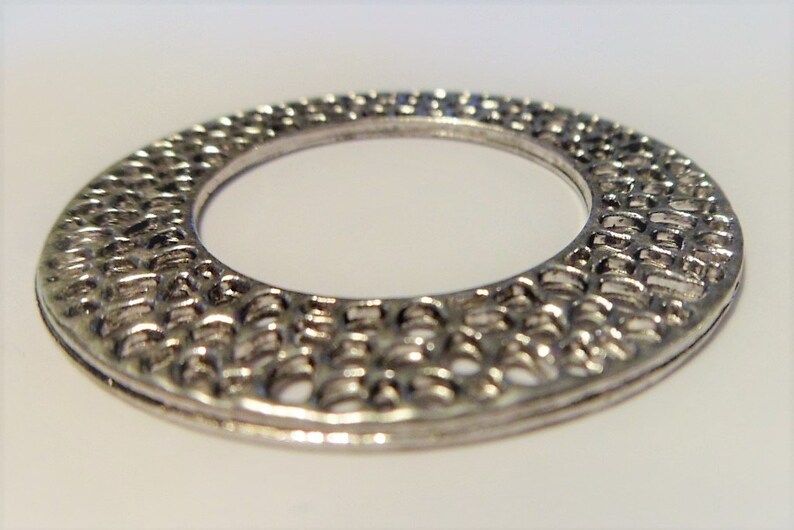 Round Perforated Rings Antique Money Silver - Etsy