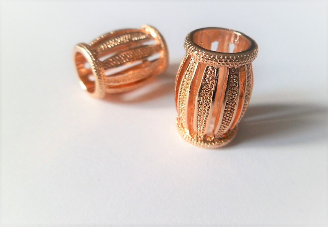 Gold Plated Filigree Column Tube - Etsy