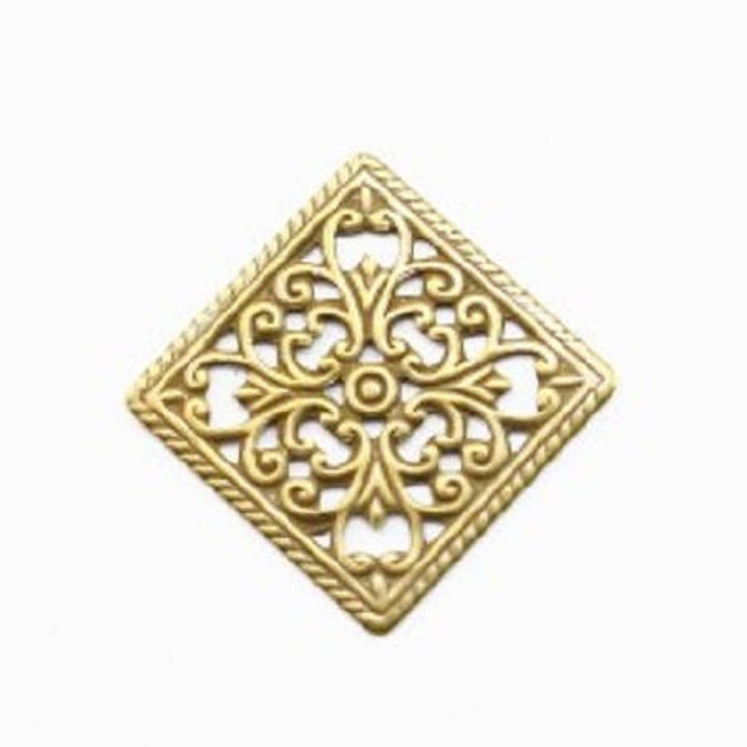 Small Square Print Pattern Bronze Color - Etsy
