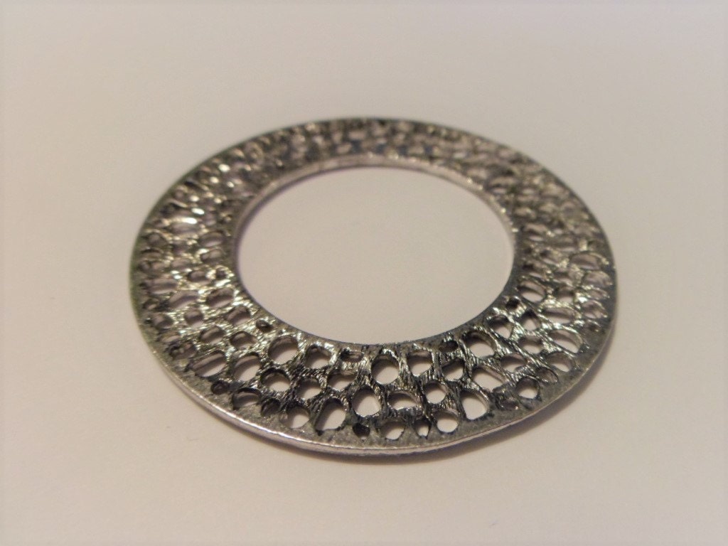Round Perforated Rings Antique Money Silver - Etsy