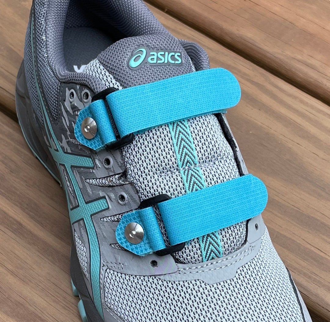 Turquoise No Tie Shoelaces: Adaptive Hook & Loop Straps, Replace-a-lace ...