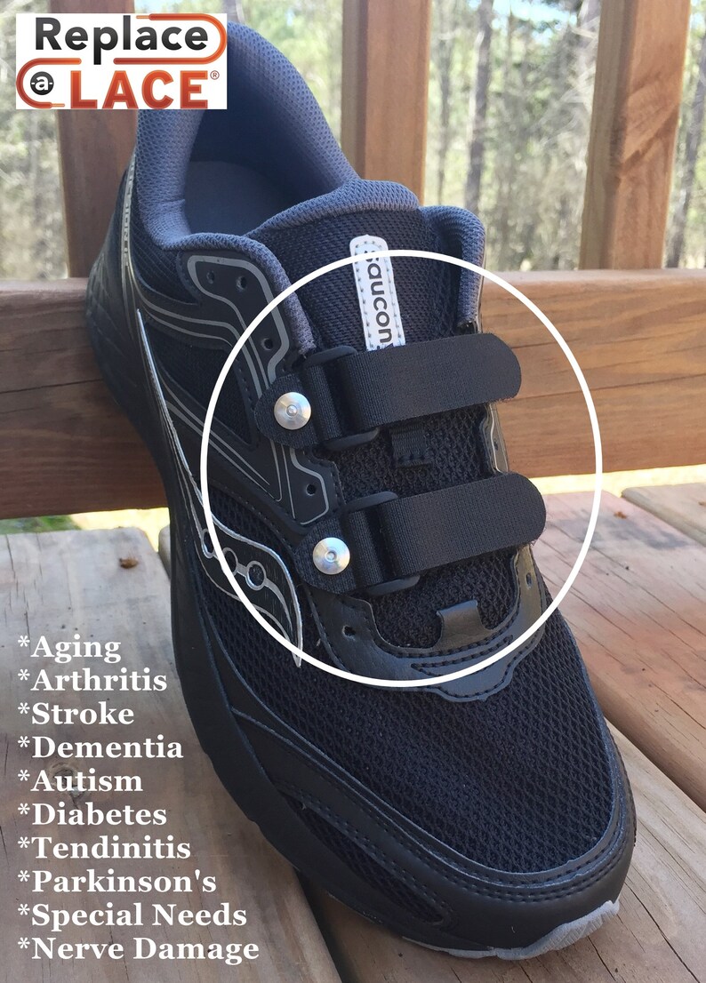 Replace-a-lace No Tie Shoelaces Hook & Loop Straps to Replace - Etsy