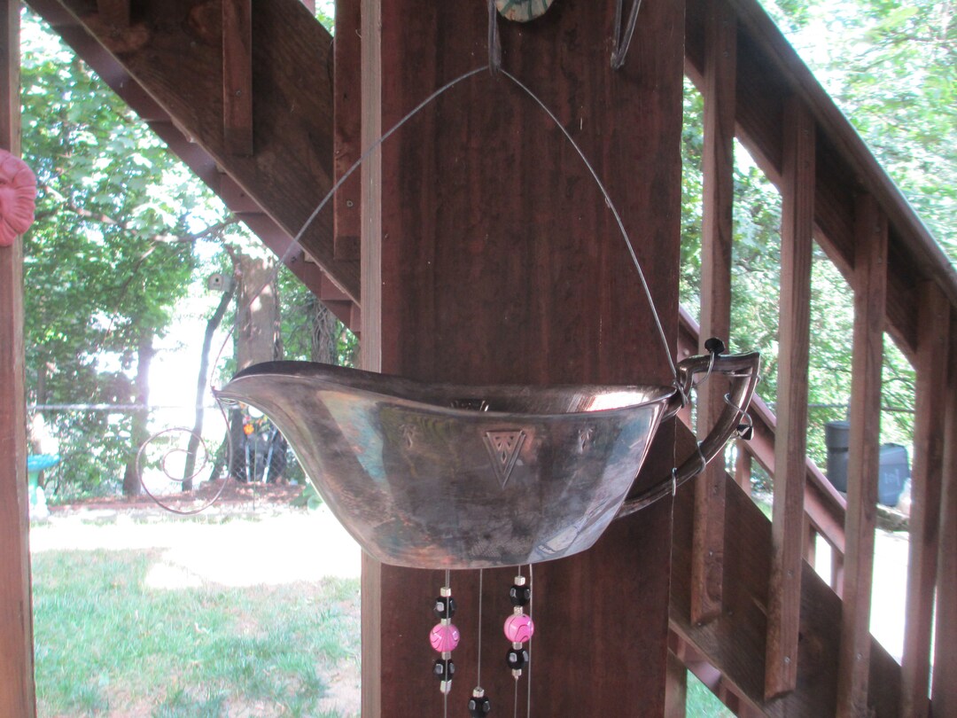 Repurposed Vintage Gravy Boat Silverware Wind Chime - Etsy