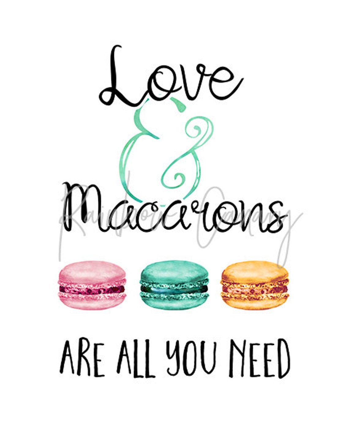 French Macaron Print Macaroon Printable Macaron - Etsy