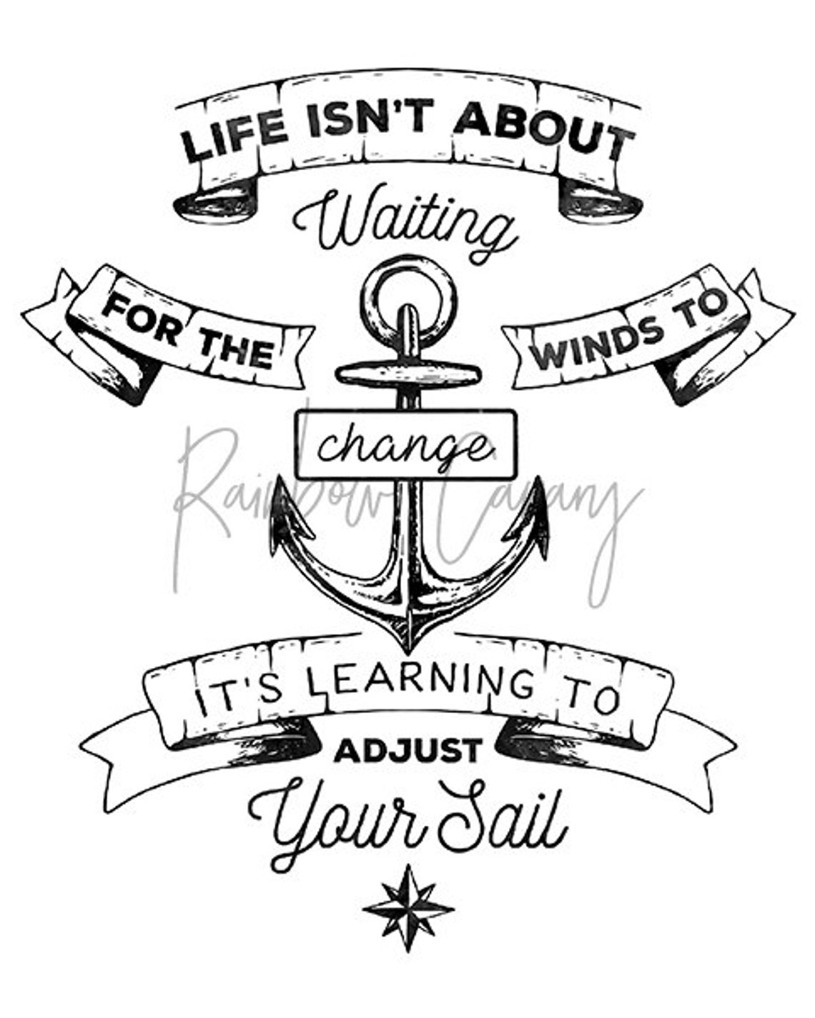 Nautical Quote Anchor Printable Life Quote Gift for Sailor - Etsy
