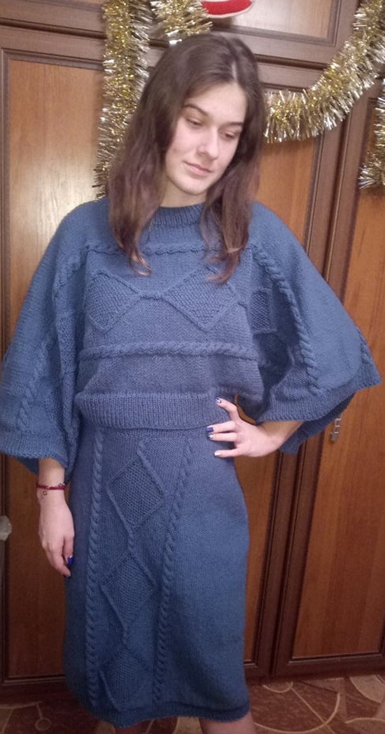 Handmade Knitted Ladies Set Ladies Dress Spring Garment - Etsy