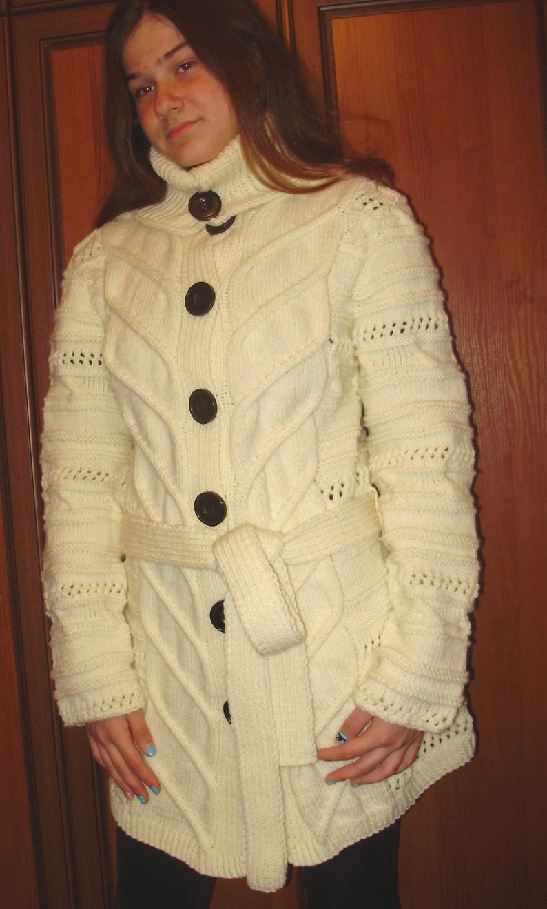 Hand Knit Women's Coat, Women's Jacket, Women Cardigan, Hand Knitted ...
