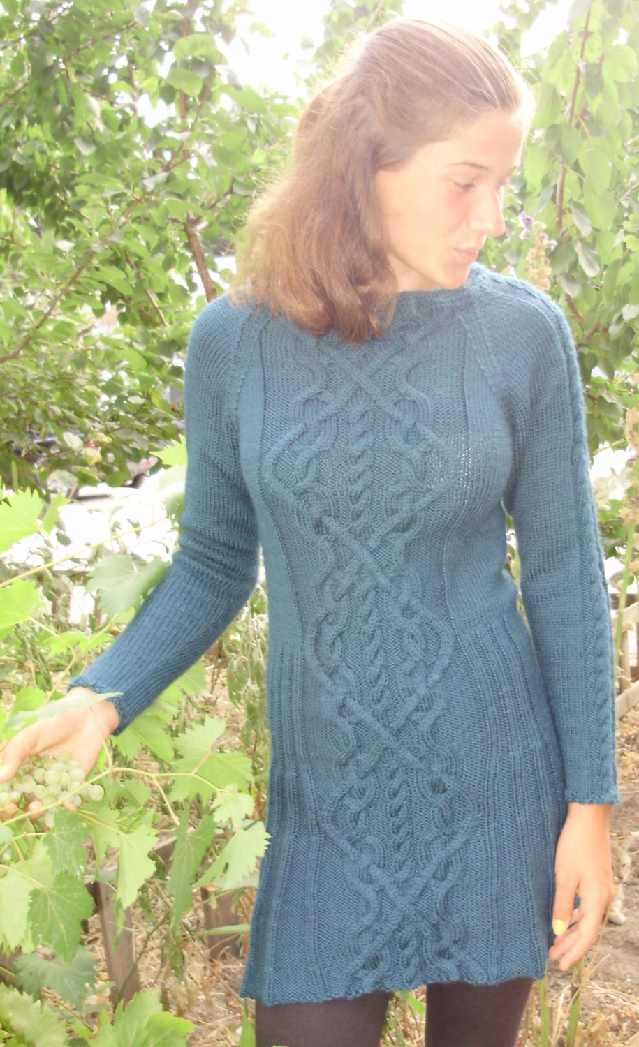READY TO SHIP, Women's Tunic With Aran Motifs, Women's Tunic, Ladies ...