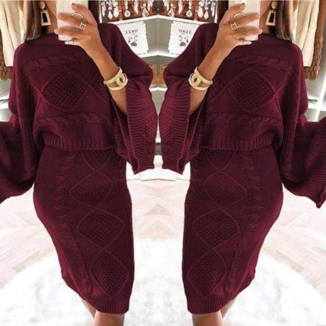 Handmade Knitted Ladies Set Ladies Dress Spring Garment - Etsy