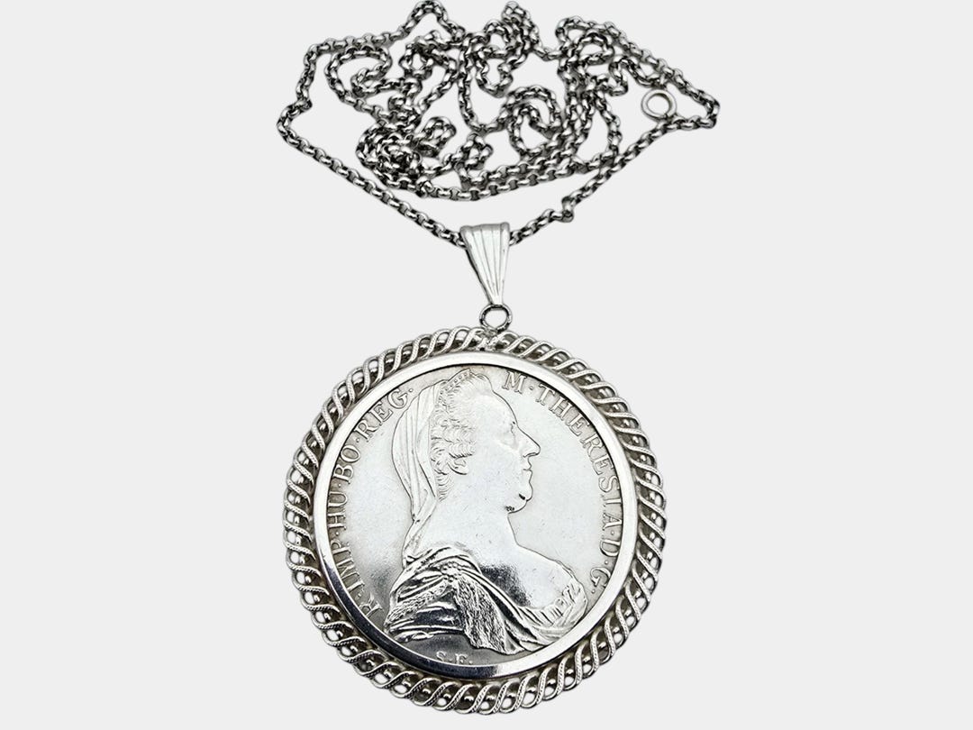 Vintage Maria Theresa Thaler Coin 1780 Pendant Necklace | Elegant ...