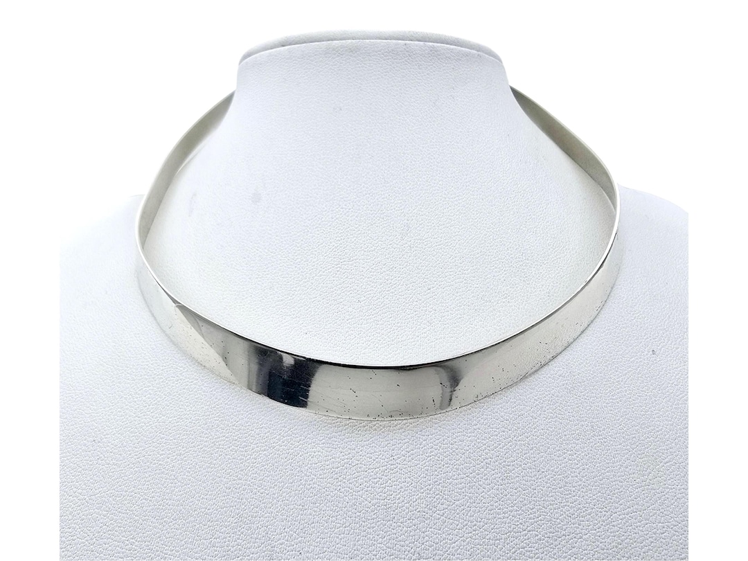 Vintage Franz Scheurle Modernist Sterling Silver Choker – Minimalist ...