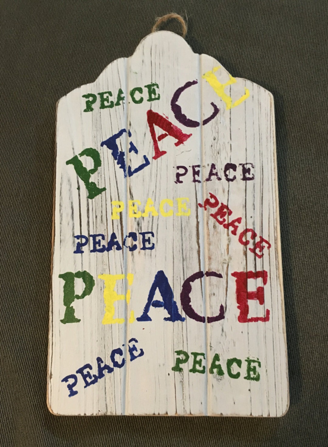 Peace Plaque of Solid Wood//wall Sign//wall - Etsy