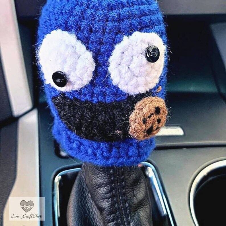 Funny Blue Shift Knob Cover Beanie Cozy Handmade, Custom Shift Knob ...