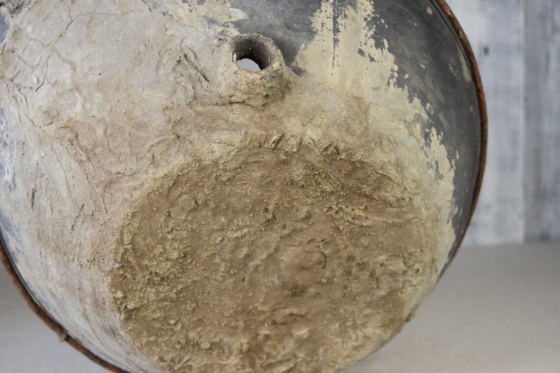 Vintage Clay Vessel / Very Big Clay Pot / Rustic Ceramic Bowl - Etsy