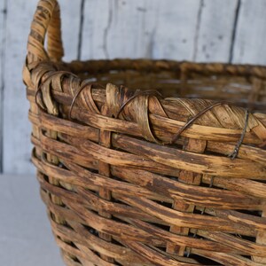 Vintage Wicker Basket / Wicker Storage Basket / Antique Wicker - Etsy
