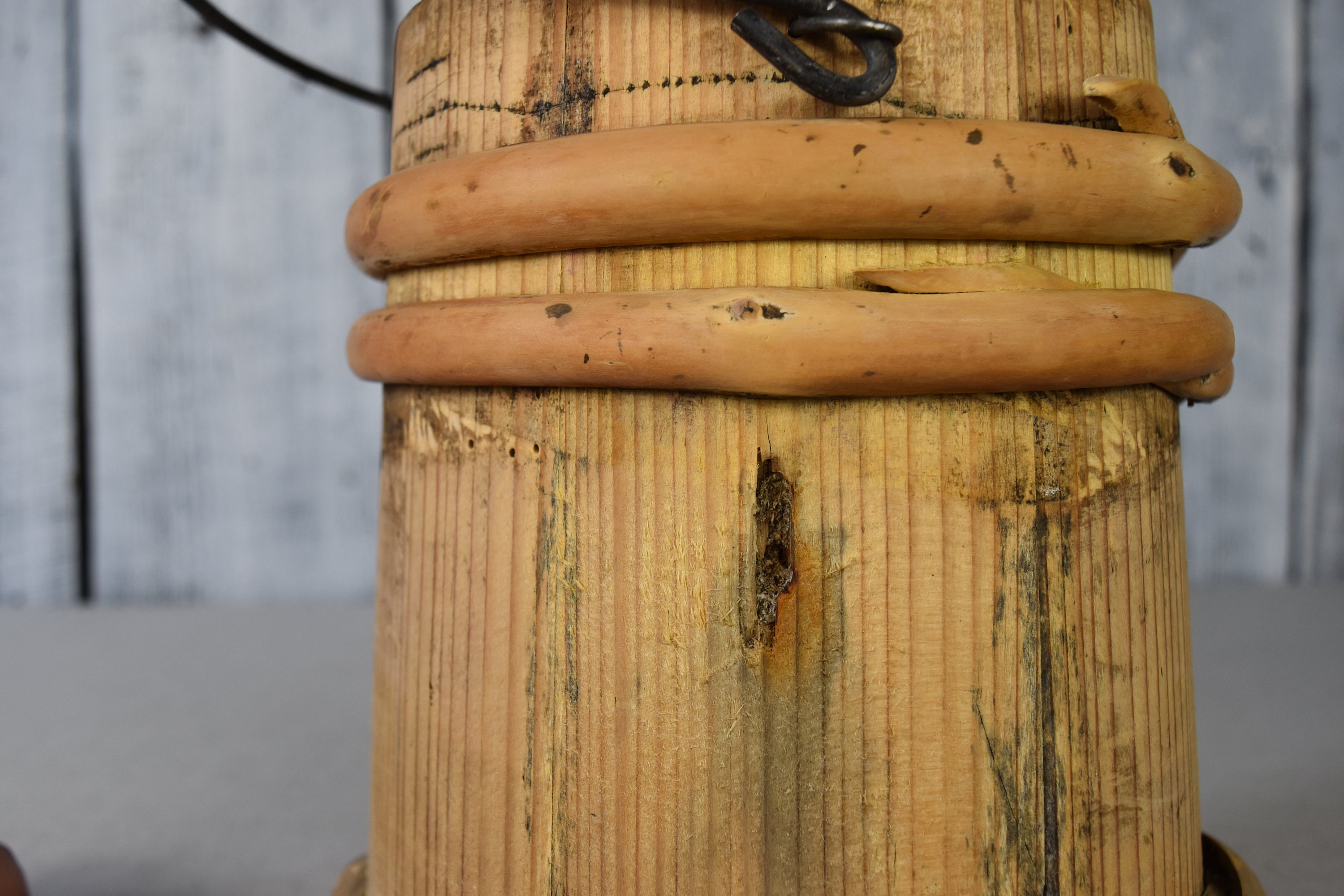 Antique Wooden Bucket / Rustic Wooden Bowl / Handmade Bucket / | Etsy