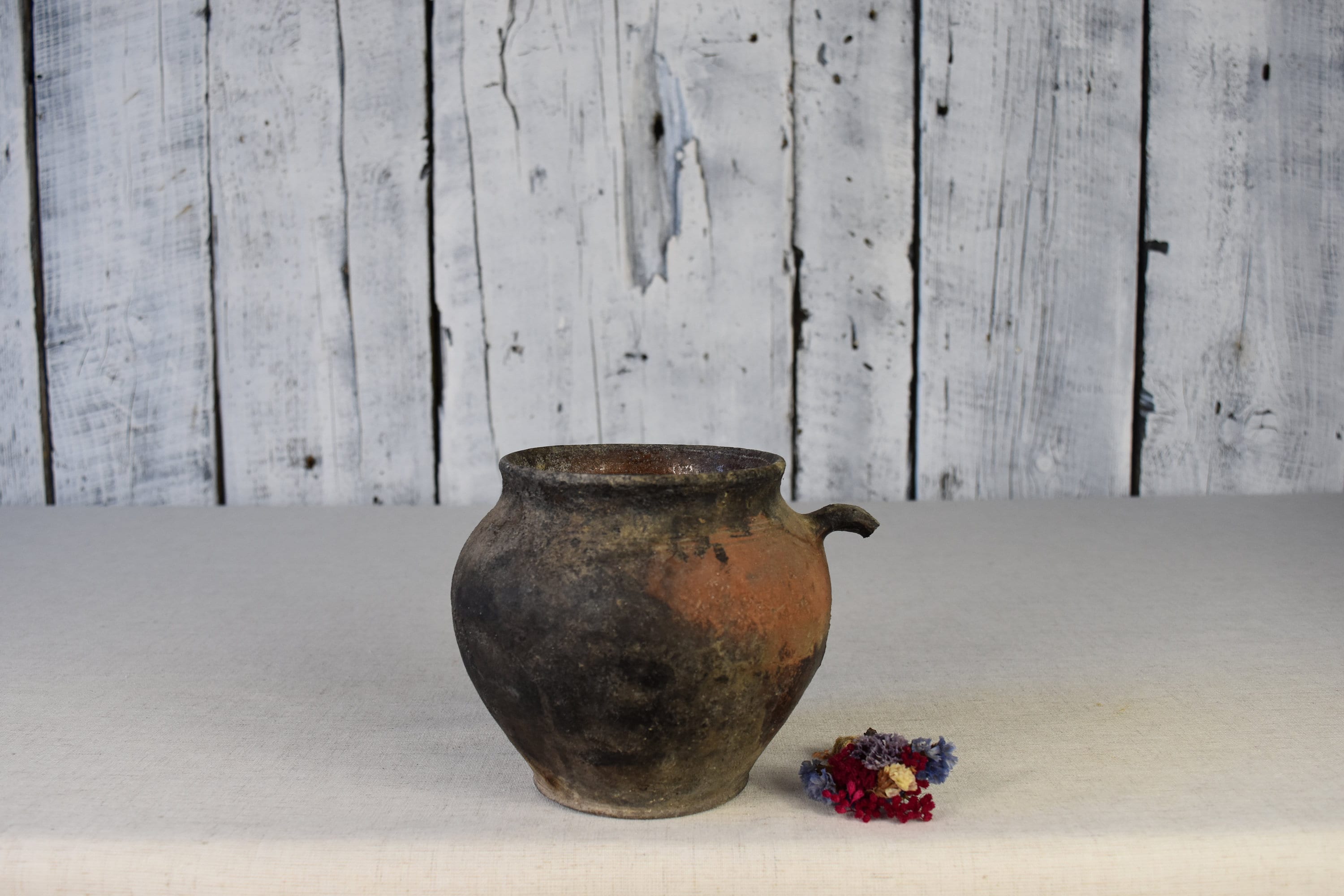 Vintage clay vessel / Antique clay pot / Rustic ceramic bowl / | Etsy