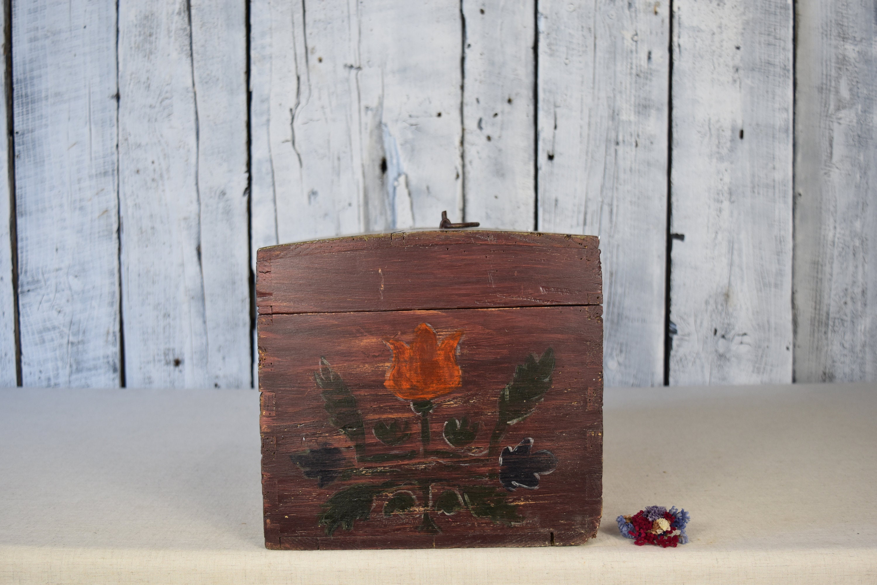 Wooden Chest / Vintage Wooden Box / Wooden Box With a Lid / | Etsy