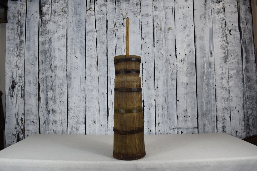 Antique Butter Churn / Vintage Wooden Butter Churn / Rustic Butter ...