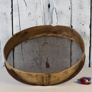 Antique Sieve / Wooden Sieve / Vintage Flour Sifter / Rustic Home Decor ...
