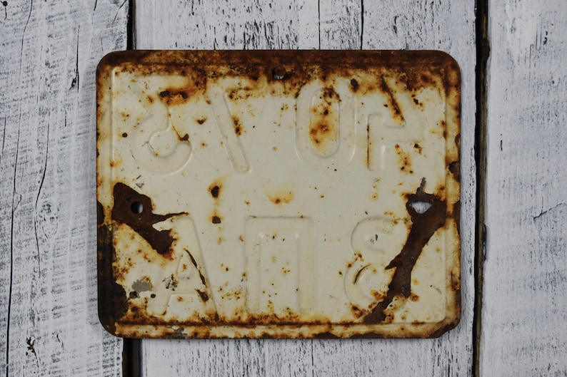 Vintage License Plate / Soviet Car Plate / Metal Car Sign / - Etsy