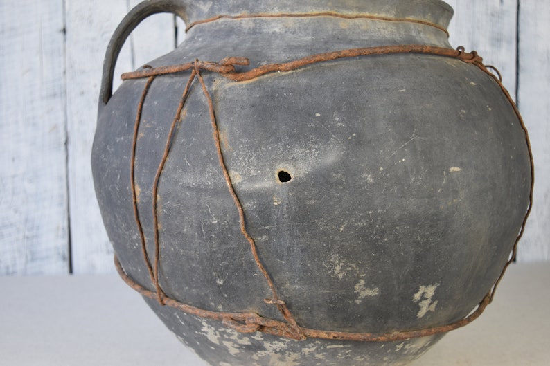 Vintage Clay Vessel / Very Big Clay Pot / Rustic Ceramic Bowl | Etsy