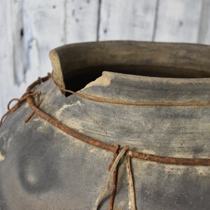 Vintage Clay Vessel / Very Big Clay Pot / Rustic Ceramic Bowl / Ceramic ...