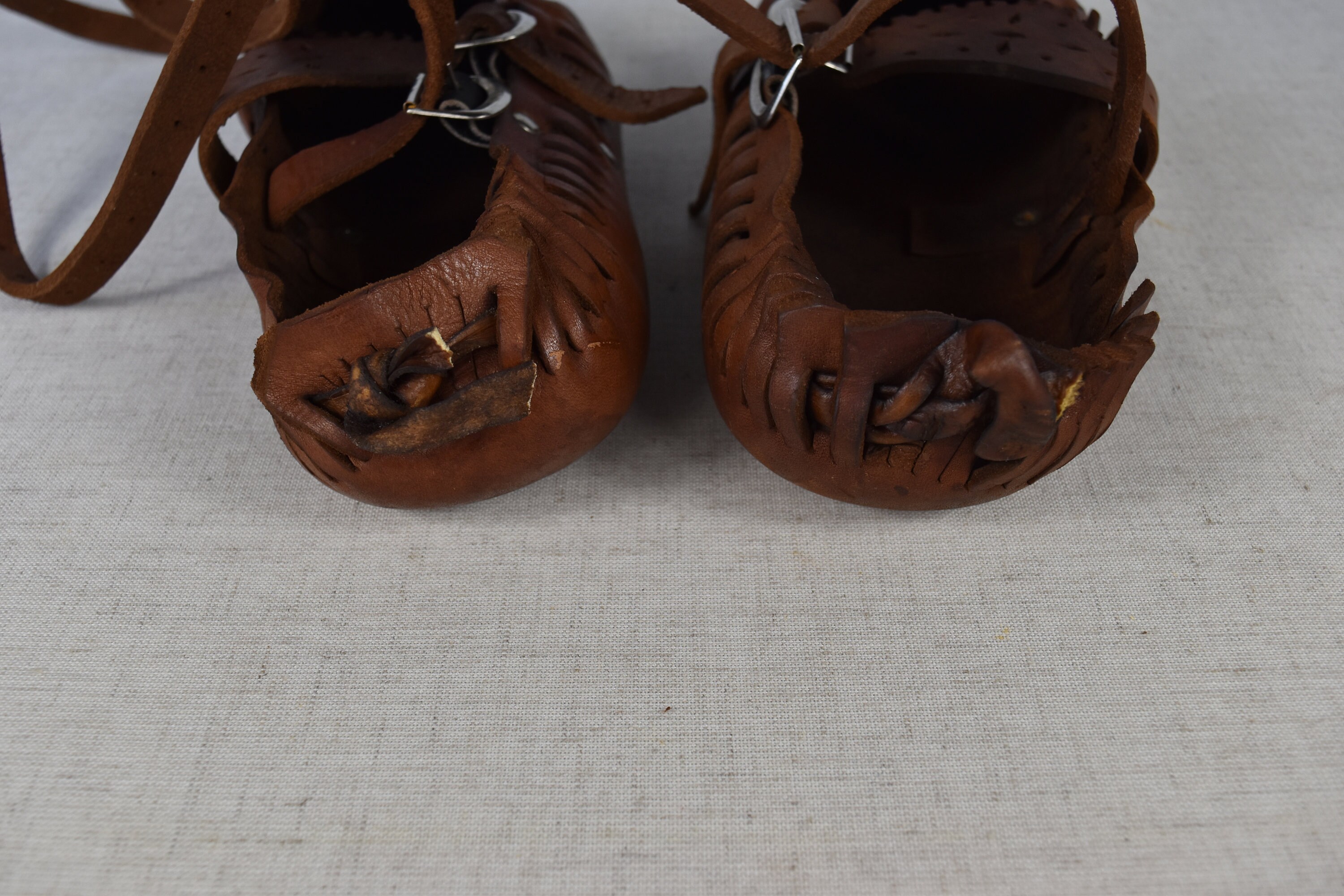 Vintage Leather Sandals / Leather Sandals Handmade / - Etsy