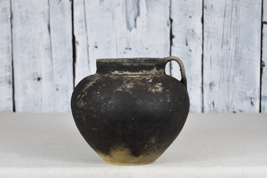 Antique Clay Pot / Vintage Clay Vessel / Traditional Clay Pot / Rustic ...