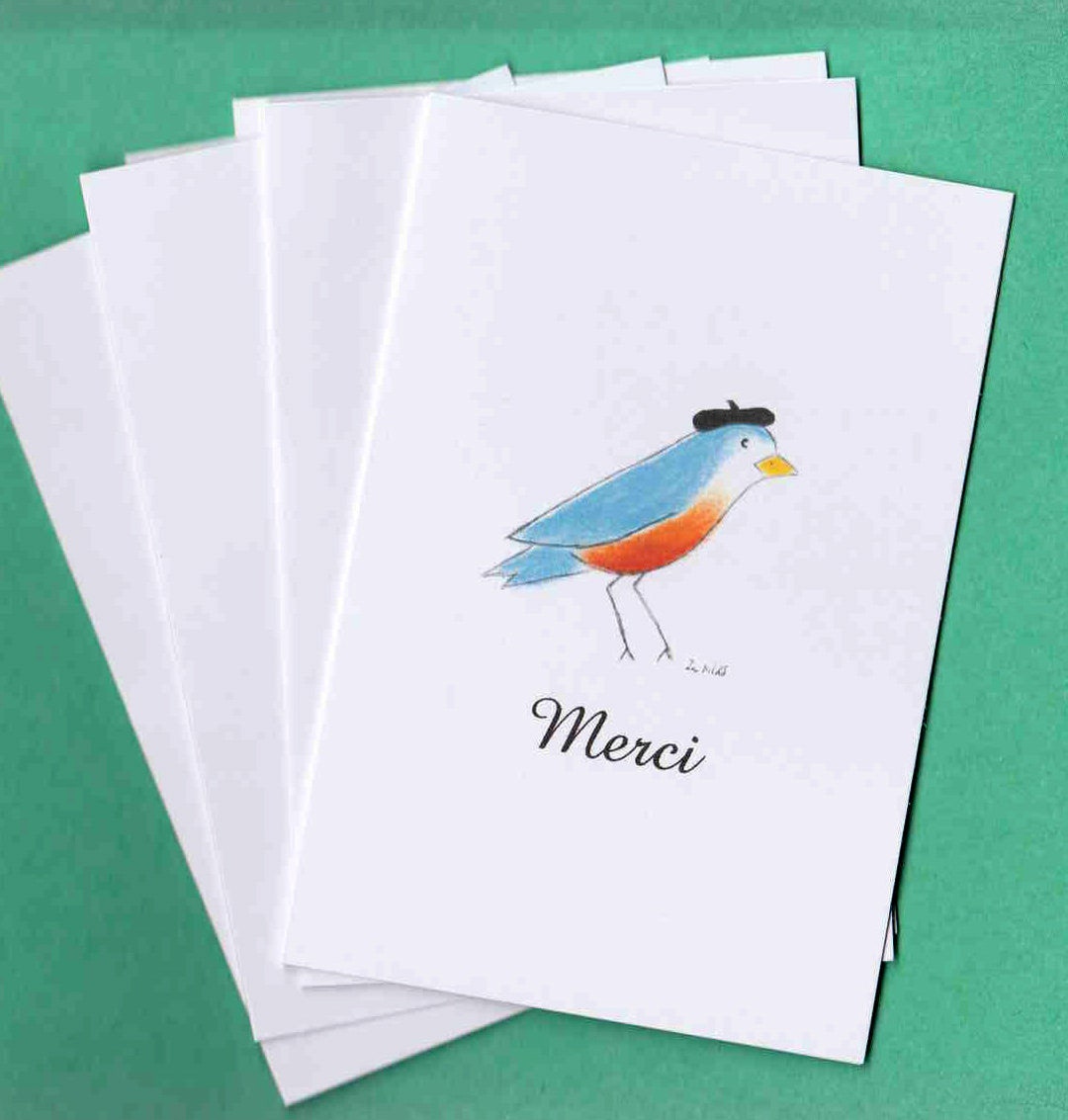 Merci Cards Set of 6 - Etsy