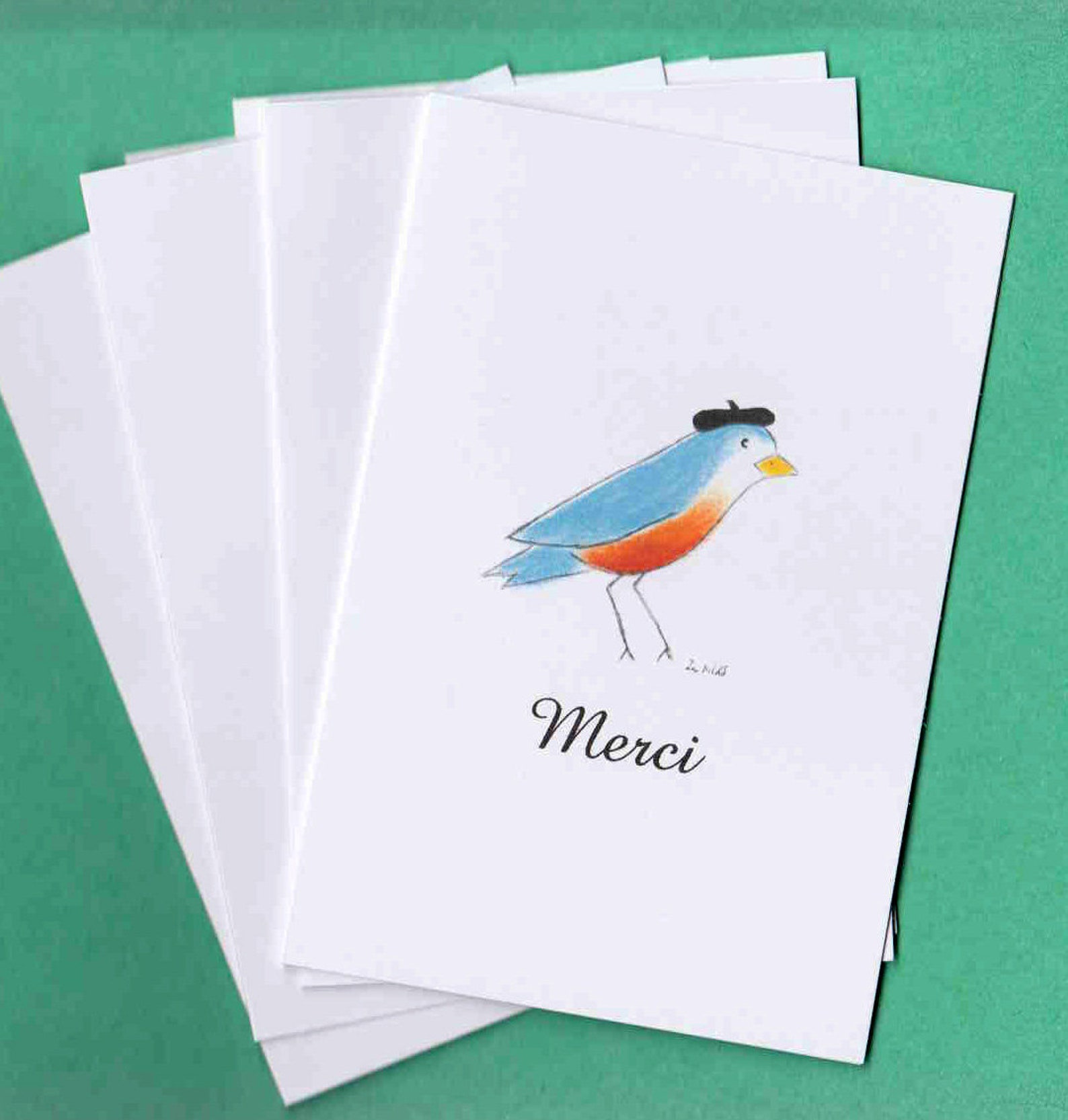 Merci Cards Set of 6 - Etsy
