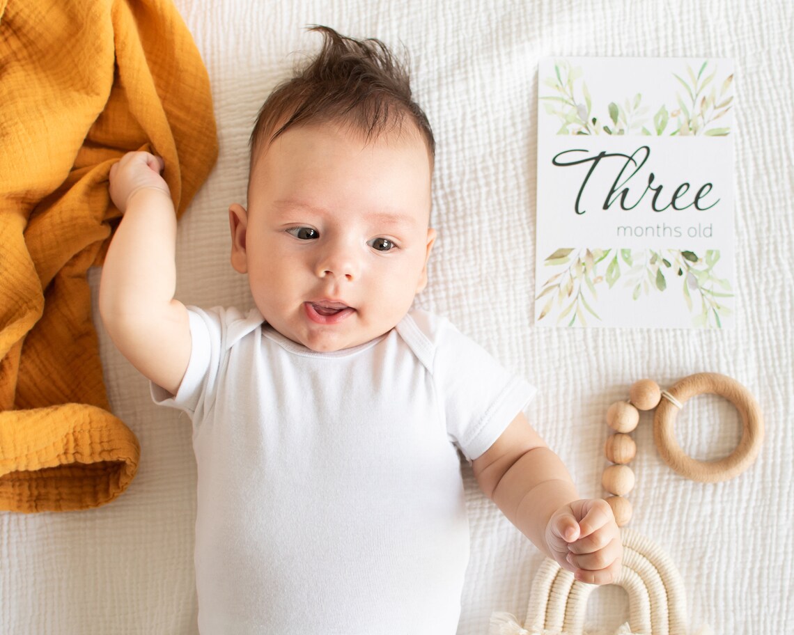 Baby Milestone Cards Printable Instant Download Watercolour - Etsy