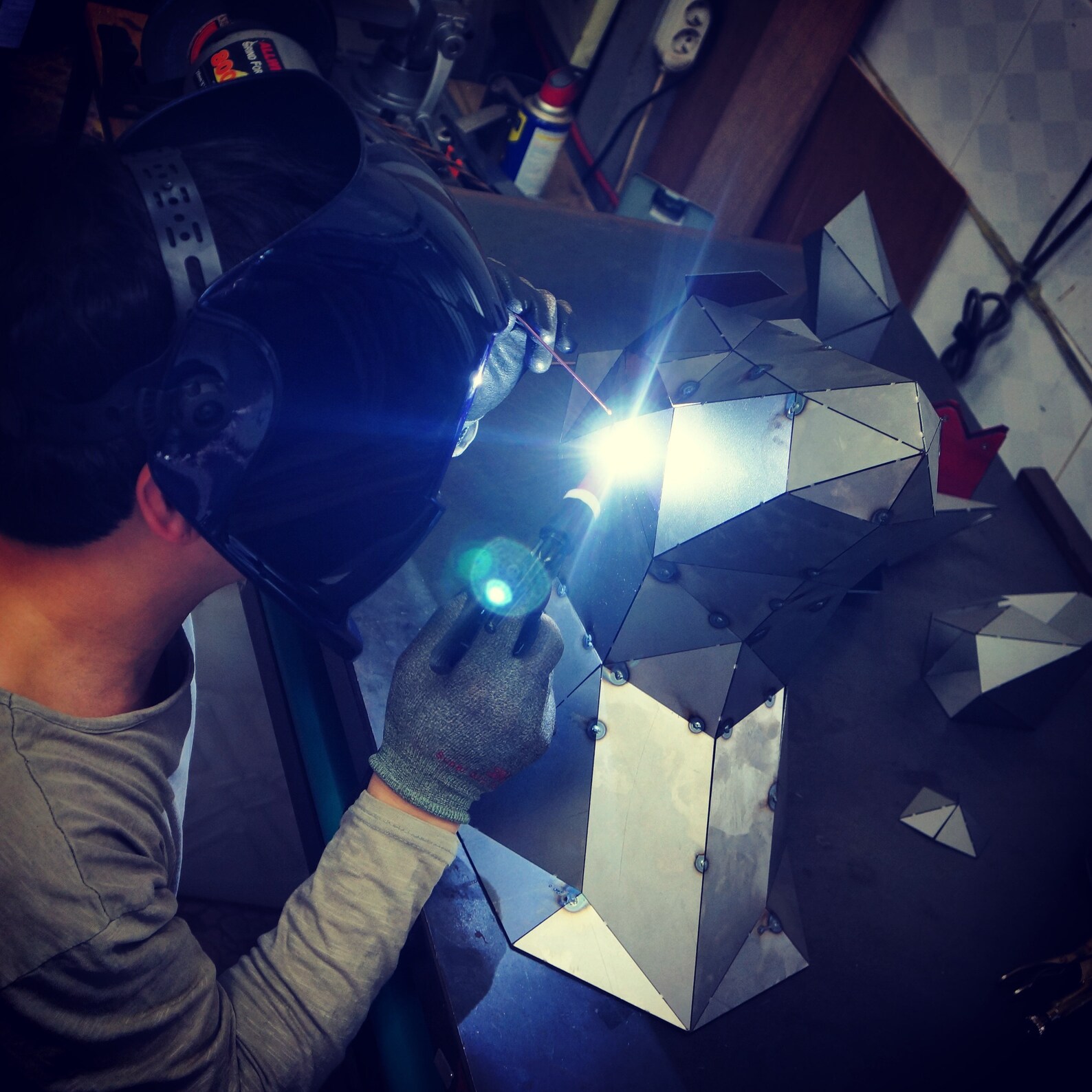 Iron Sheep Trophy Wall Decor Steel Statue Low Poly DXF | Etsy