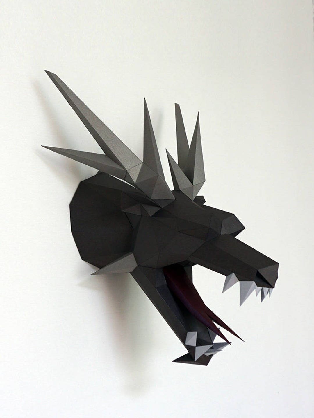 Be the Dragon Head!! | Paper Craft | Paper Trophy | Low Poly | Doll ...