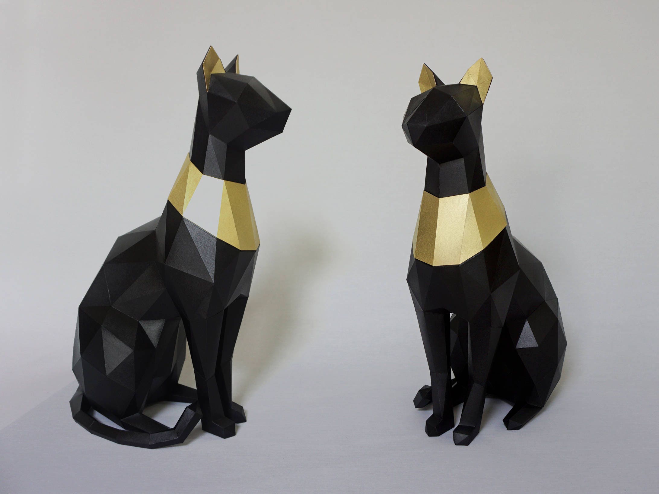 Bastet | Paper Craft | Paper Objet | Low Poly | 3D Polygon Sculpture ...