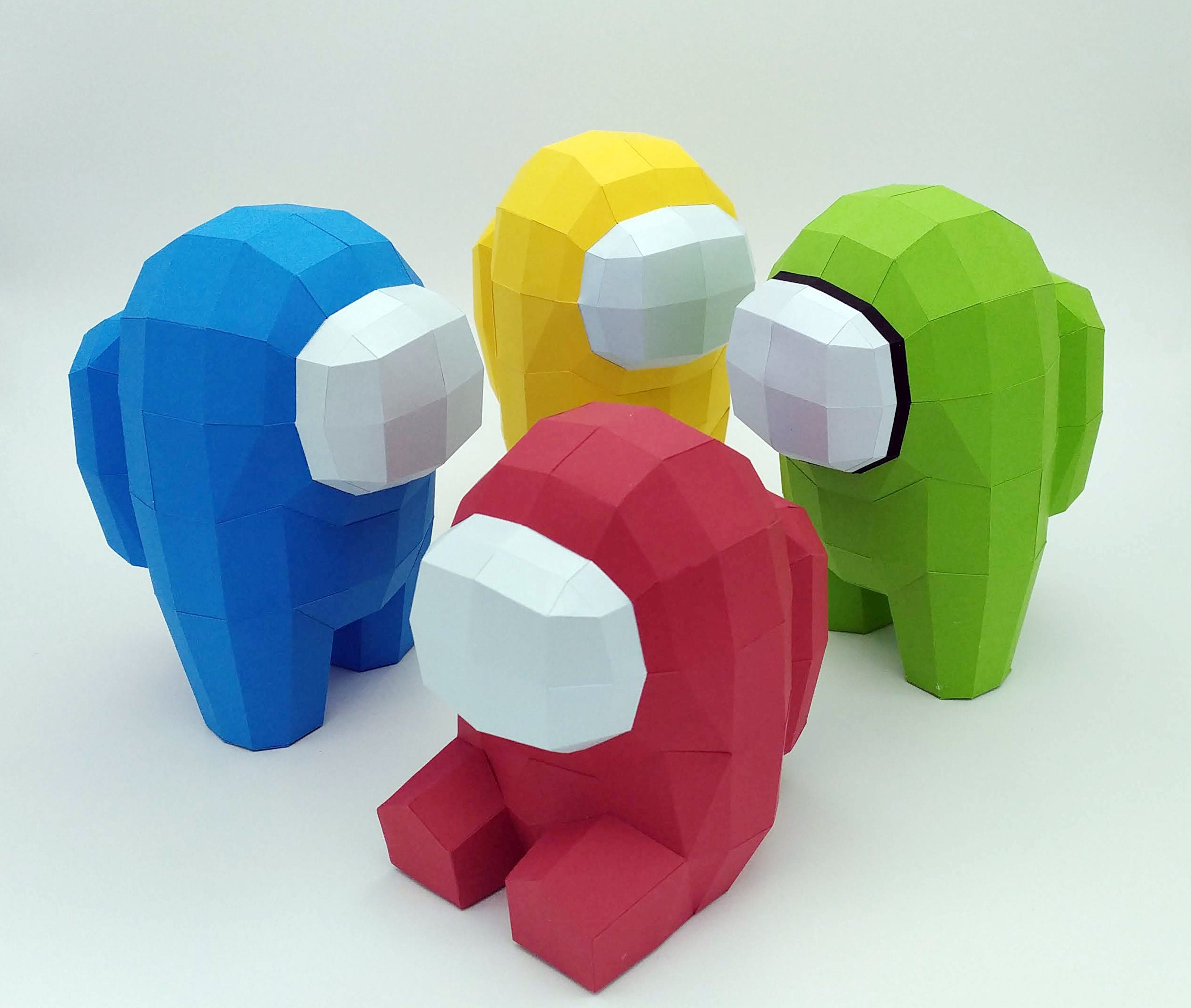 Among Paper Craft Paper Objet Low Poly 3D Polygon - Etsy