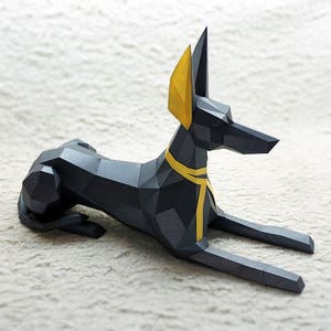 Anubis!! | Paper Craft | Paper Objet | Low Poly | Dog | 3D Polygon ...