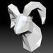 Iron Sheep Trophy Wall Decor | Steel Statue | Low Poly | DXF Pattern - Etsy