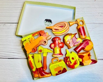 Firefighter Crayons - Etsy