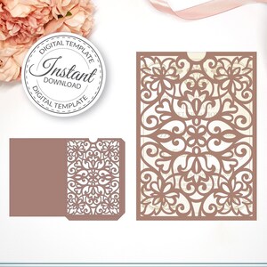 5x7'' Invitation Template - SVG, Ai, CRD, Eps, Pdf - Laser Cut Template ...