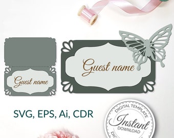 Place Card Template SVG PDF Ai CRD Eps Escort Card | Etsy