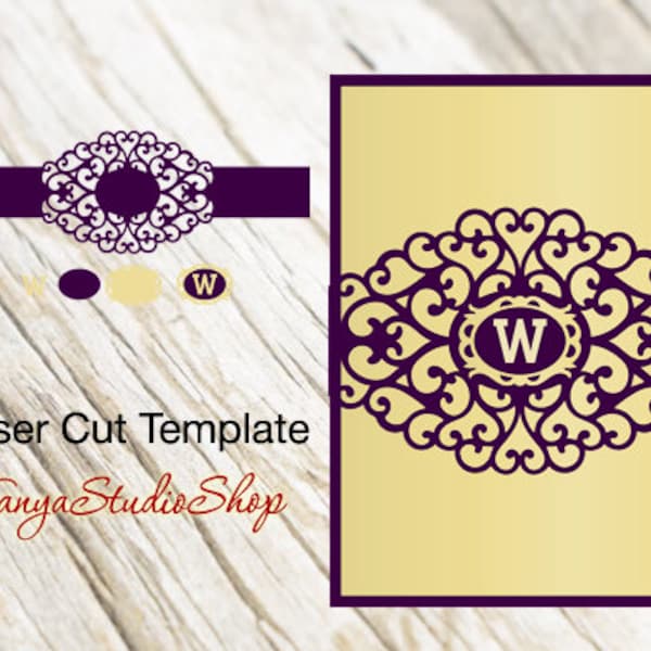 Belly Band Template SVG, DXF, Ai, CRD, Eps Laser Paper Cut Silhouette ...