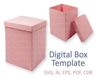Box Template SVG, Ai, CRD, Eps, Pdf Laser Cut Template Cricut ...
